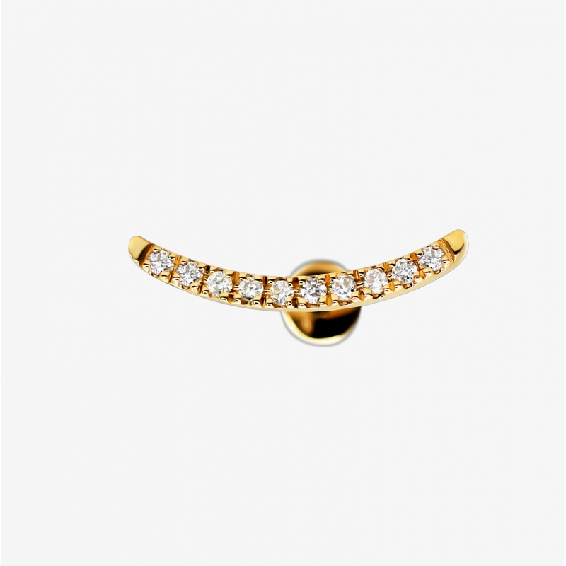 Piercing de luxe en or 18k et diamants blancs